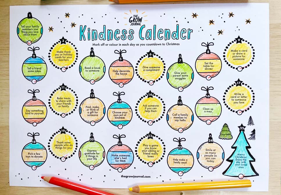 December Kindness Calender – The Grow Journal